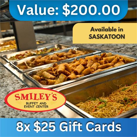 Harvard Media Auctions - $200 Gift Certificate | Smiley's Buffet and ...